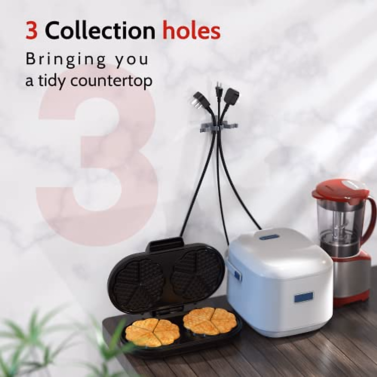 Cord Organizer for Kitchen Appliances, 10 Pack Upgraded Adhesive Winder Wrappers Cable Organizer for Stand Mixer, Blender, Coffee Maker, Pressure Cooker, Juicer, Micerowave Ovens