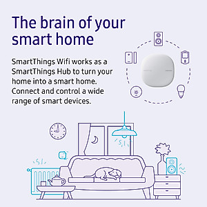 Samsung SmartThings Wifi Mesh Router Range Extender SmartThings Hub Functionality Whole-Home WiFi Coverage - Zigbee, Z-Wave, Cloud to Cloud Protocols - White (3 Pack) - ET-WV525KWEGUS (Renewed)