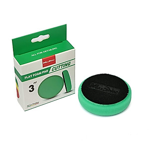 Maxshine 3” Hook & Loop Flat Polishing Foam Pad for Cutting – DA and Rotary Polisher Compatible, Scientifically Designed Professional Flat Foam Pad