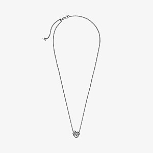 Pandora Jewelry Heart Family Tree Cubic Zirconia Necklace in Sterling Silver, 19.7", No Box