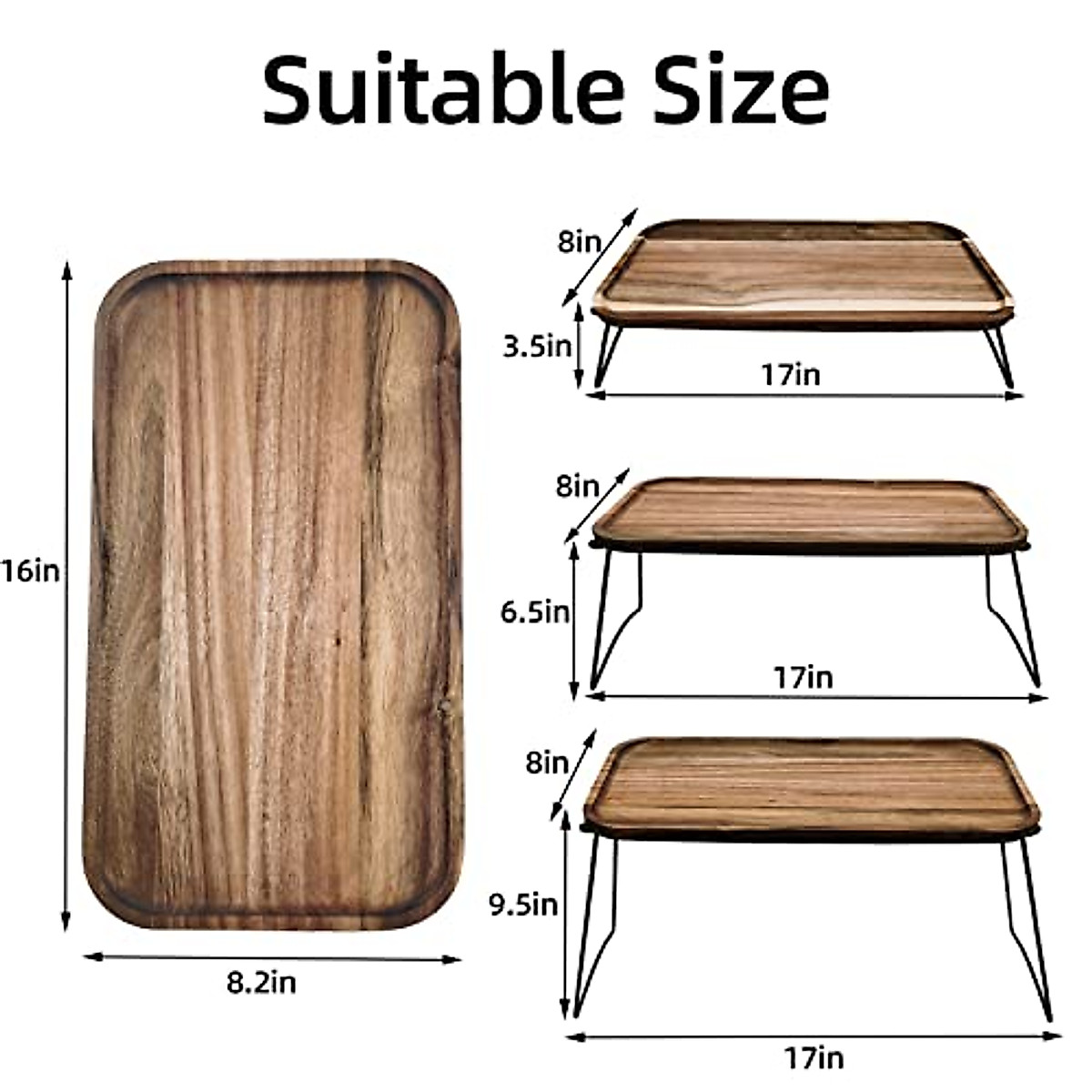 3 Tier Serving Tray,Tiered Tray Stand,Tiered Serving Tray(Bases are Collapsible and Can Be Used Alone Or Together)