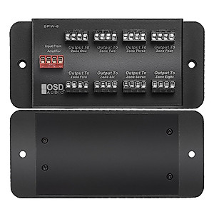 SPW8 Whole House Audio 8-Zone Speaker Distribution Panel Single Audio Input 300W Per Channel - OSD Audio