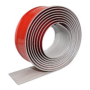 Floor Transition Strip, Self Adhesive Vinyl Floor Laminate Floor Strip, 10ft x 2in Floor Flat Divider Strip for Joining Floor Gaps, Carpet, Threshold Cover and Doorway Transitions