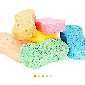 Lantee Large Sponges - Car Cleaning Supplies - Big 10 Pcs High Foam Cleaning Washing Sponge Pad for Car, Household Cleaning and Water Games