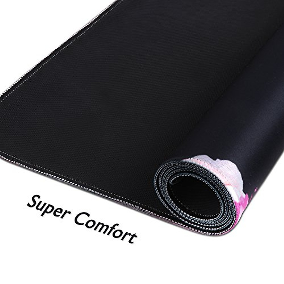 iLeadon Large GamingNon-Slip Rubber Base Computer Premium-Textured & Waterproof Mouse Pad for Desk, 35.1 x 15.75-inch 2.5mm Thick, Peony Flower