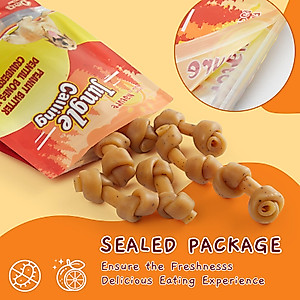 Jungle Calling Peanut Butter Dog Treats, Dental Chews for Dogs, Rawhide Free Dog Bones 2.5'' for Small Dogs