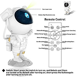 Astronaut Galaxy Star Projector Starry Night Light,Astronaut Light Projector with Nebula,Timer and Remote Control,Kids’ Bedroom and Ceiling Projector, Christmas, Birthday, Valentine's Day Best Gifts