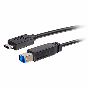 Legrand - C2G USB 3.0 Cable, USB C to B Cable, Black Data Transfer Cable, 10 Foot C2G USB Cable, 1 Count, C2G 28867