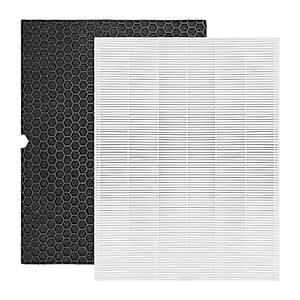 Improvedhand 116130 Filter H Replacement for Winix 5500-2 and AM80 Air Puri-fier, Include 1 Set H13 True HEPA Filter and Activated Carbon Odor Filter