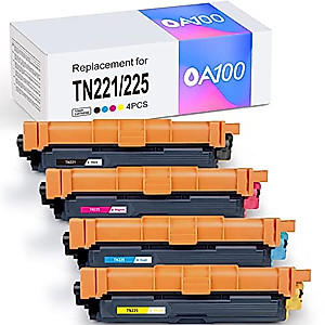 OA100 Compatible Toner Cartridge Replacement for Brother TN221 TN225 TN-221 TN-225 for MFC-9330CDW HL-3170CDW MFC-9130CW (Black, Cyan, Magenta, Yellow, 4-Pack)