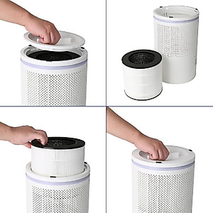 H13 True HEPA Filter, Compatible With STEALTH JAP230W JAP230B STEALTH JAP230AC1 Air Purifier Replacement Filter, 3-in-1