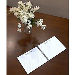 Iconikal Hardcover 1,260 Name Guestbook, Charcoal, 10 x 8 inches Record Guests Names Address Contact Information from Special Occasions