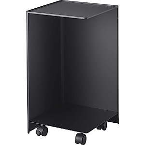 Yamazaki Home Bathroom Organizer Rolling Steel | Toilet Paper Stocker, One Size, Black