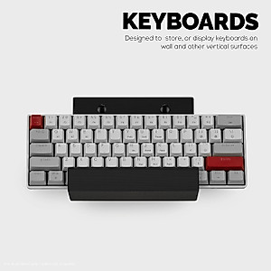 BRAINWAVZ Gaming Keyboard Stand for Wall Mounting - Adhesive or Screw Mount Installation - Stylish and Space Saving Solution for Gamers, Home & Office (KBW01)