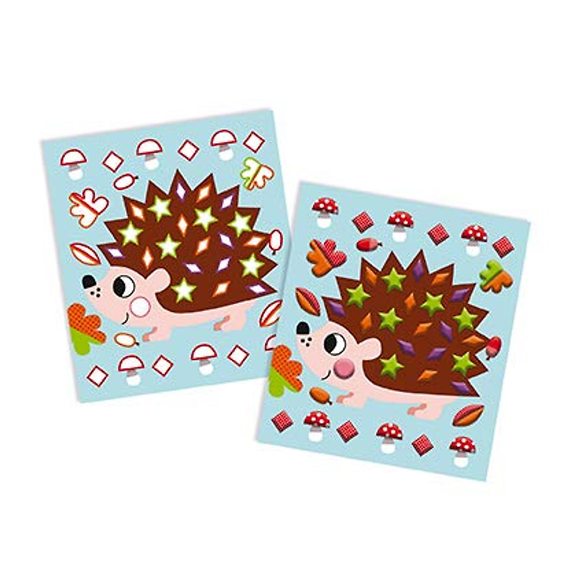 Janod Crafts – No Mess No Glue Foam My First 3D Animal Sticker Mosaic Picture Kit – Creative, Imaginative, Inventive, and Developmental Play - STEAM Approach to Learning – Ages 3-8+
