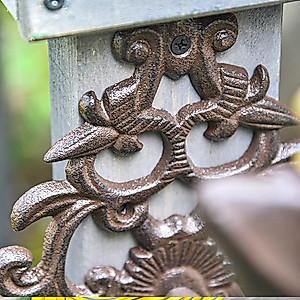 Sungmor Water Hose Holder, Wall Mount Garden Hose Hanger, Heavy Duty Cast Iron Hose Reel Wall Mounted, Indoor Outdoor Watering Hose Wall Hook, Yard Balcony Water Pipe Storage Rack Butler - Brown Frog