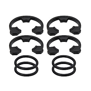 RURBRIN (4+4PCS) 3/4" Water Softener Clip and O-Ring Kit Compatible with GE Kenmore Eco Pure Eco Water Softener, Replace Parts for 7116713 and 7170288