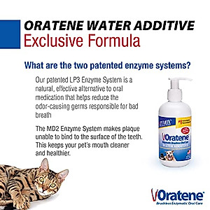 Pet King Brands ZYMOX Oratene Enzymatic Brushless Oral Care Water Additive, 8oz