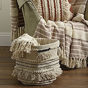 Primitives by Kathy Black Tassels Decorative Bin