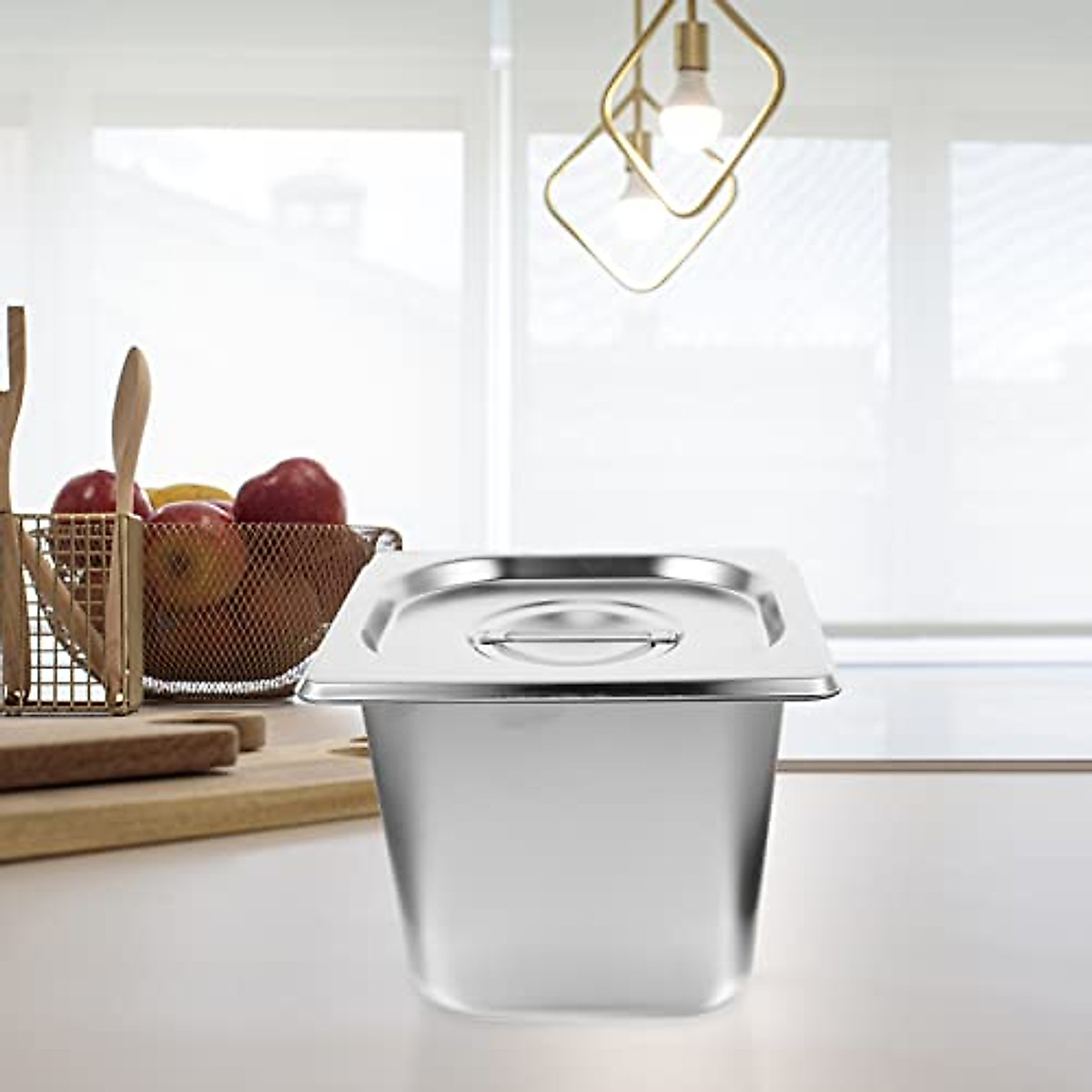 Kichvoe Aluminum Pans Stainless Steel Steam Pan Anti-jam Steam Table Pan Hotel Pans Restaurant Buffet Tray Dinner Food Container with Lid for Event Party Holiday Chafing Dish Buffet Set