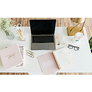 Creechwa Gold Scissors 6.3 ", Craft Scissors with Stainless Steel Blade with Acrylic Clear Handle, All Purpose Office Scissors for Teachers, Cutting Shears for Paper Fabric, Tijeras de Costura