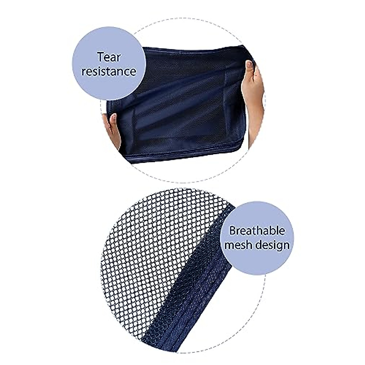 DIMJ Packing Cubes for Travel, 8 Set Luggage Packing Organizers Lightweight Suitcase Storage Bag with Multiple Sizes Travel Bag for Clothes Shoes Cosmetics Toiletries (Navy blue)