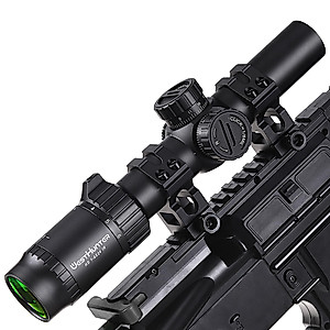WestHunter Optics HD 1-6x24 IR Riflescope, 30mm Tube Red Green Illuminated Reticle Second Focal Plane Tactical Precision 1/5 MIL Shooting Scope | Reticle-A, Only Optics & Basic Accessories