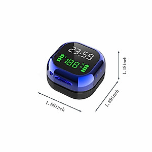 Digital Display Touch-Control Wireless Bluetooth Earphones - in-Ear Light-Weight Stereo Headset with Charging Box - Built-in Microphone Premium Sound Earbuds for Sport Office