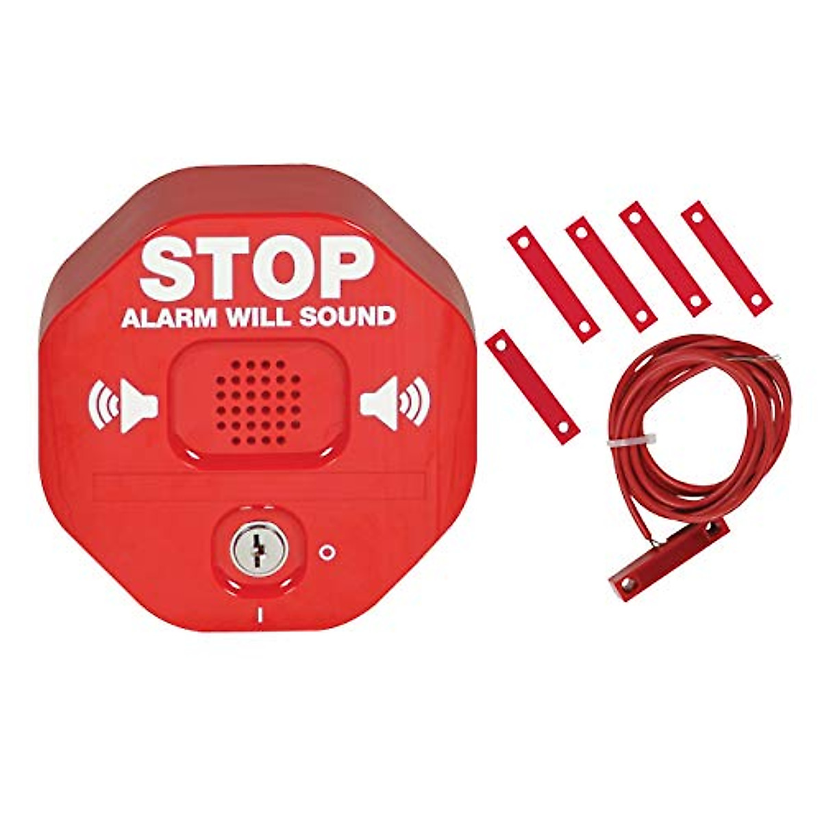 Safety Technology International, Inc. STI-6402 105 dB Exit Stopper® Multifunction Door Alarm & SmartSign "Emergency Exit Only - Security Alarm Will Sound If Door Is Opened" Bilingual Sign | 10" x 14"