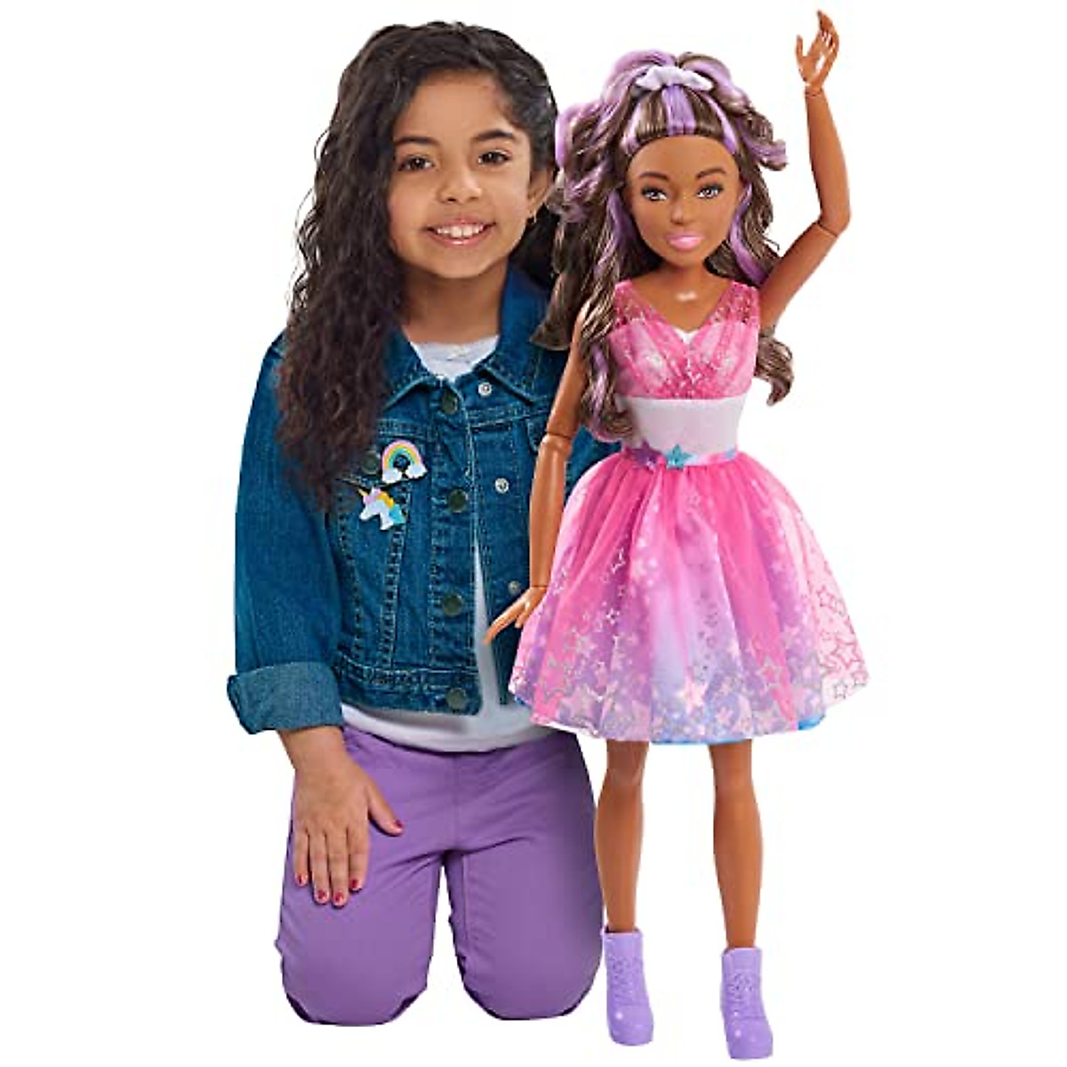 Barbie 28-Inch Best Fashion Friend Star Power Doll and Accessories, Brown Hair, Kids Toys for Ages 3 Up, Gifts and Presents by Just Play