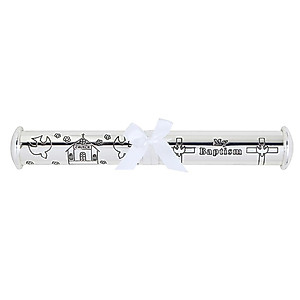 Stephan Baby Keepsake Gifts - Engraved Baby Baptismal Certificate Holder, Personalize-able, 9.5-Inch, Silver Plated