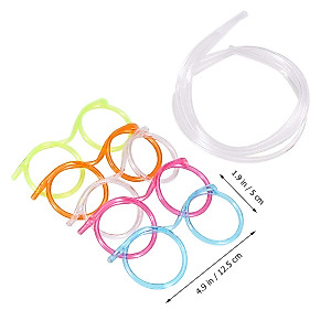 10pcs Kids Straws Straw Glasses Kids Eyeglasses Straws Straw Eyeglasses Party Drinking Straw Kids Drinking Straw Automatic Child