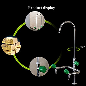 BBGS 3-nozzles Lab Faucets, High Arc Single Handle Sink Faucet for Kitchen Sink Stainless Steel Bar Commercial Laboratory Tap