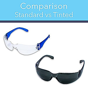 Aqulius 48 Pack of Tinted Safety Glasses (Bulk 48 Pack of Protective Shaded Safety Sunglasses For Men & Women) UV Resistant Eye Protection - Perfect for Construction, Outdoor Work, Shooting & More