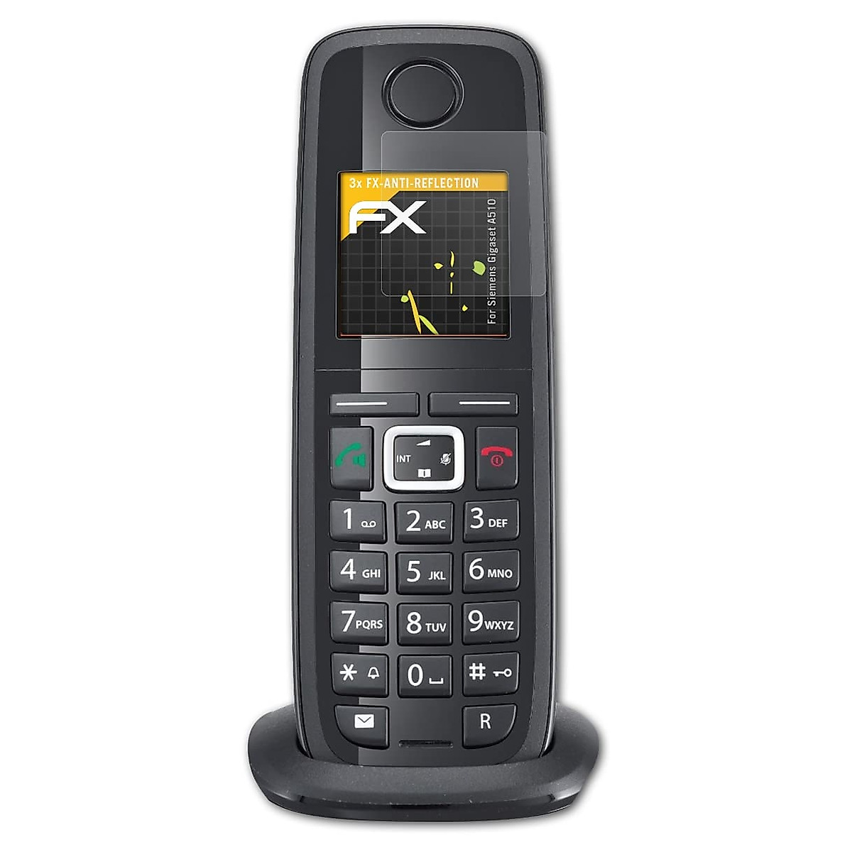 atFoliX Screen Protector compatible with Siemens Gigaset A510 Screen Protection Film, anti-reflective and shock-absorbing FX Protector Film (3X)