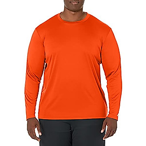 Russell Athletic Men's Long Sleeve Performance Tee, Burnt Orange, X-Large