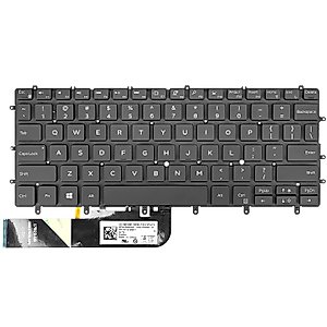 Replacement Keyboard for Dell XPS 13 9380 9370 9305 7390 Series Laptop, Dell XPS 13 9380 9370 9305 Laptop Keyboard with Backlit US Layout, Black
