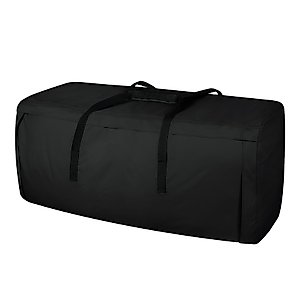 Porch Shield Outdoor Cushion Storage Bag 62 inch Waterproof Outside Storage Bags for Patio Furniture with Zippers and Handles Black