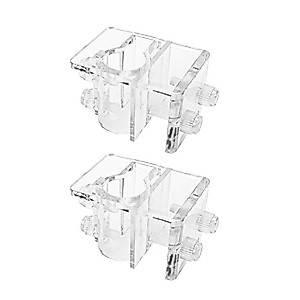 Quluxe 2 Pcs Acrylic Aquarium Soft Tube Fixture Holder for Holding Doing Pump Soft Hose