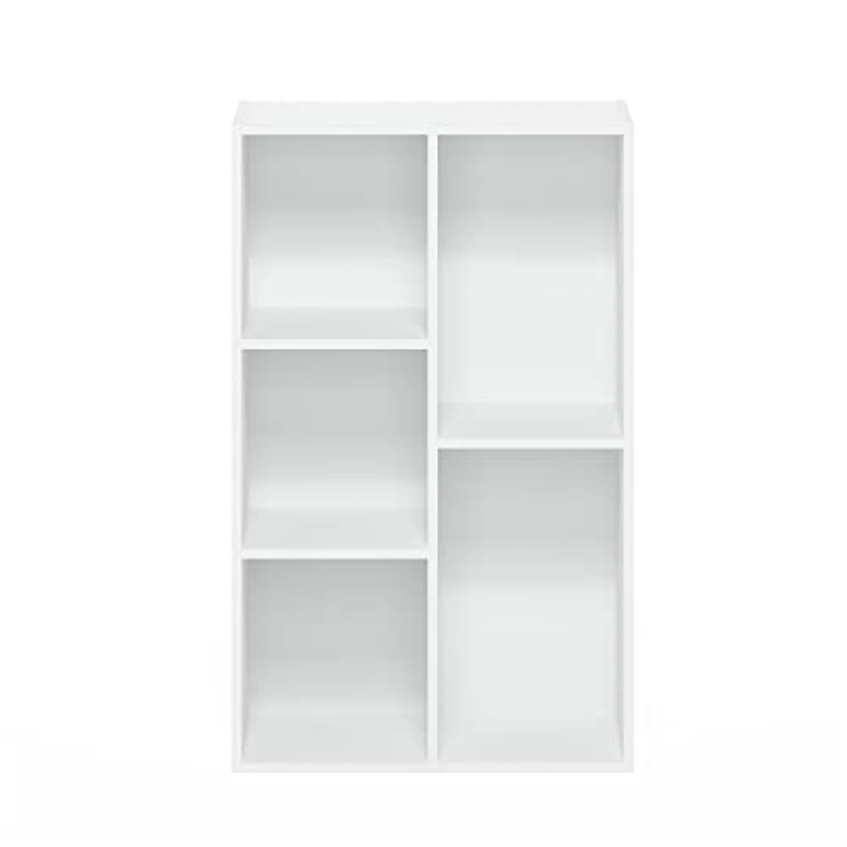 Furinno Luder 5-Cube No Tool Assembly Open Shelf, White