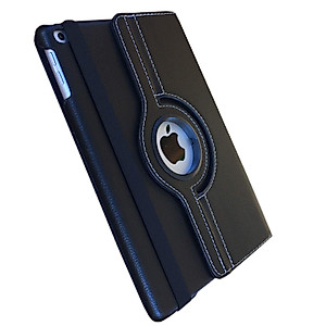 Tendmart Case Compatilbe with ipad 9th 7th / 8th Generation 10.2 inch Model MK2K3LL/A MK2L3LL/A MK2N3LL/A, MK2P3LL/A- 360 Degree Rotating Protective Stand Cover Auto Wake Sleep (Black)