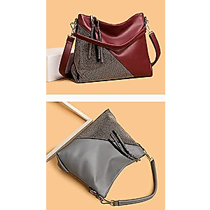 Women Shiny Rhinestone PU Leather Totes Hobo Bag Vintage Fashion Large Shoulder Bags Satchel Crossbody Bag