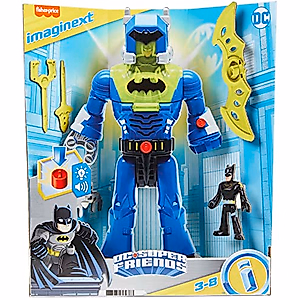 Imaginext DC Super Friends Batman Toys Insider & Exo Suit 12-Inch Robot with Lights & Sounds Plus Figure for Ages 3+ Years