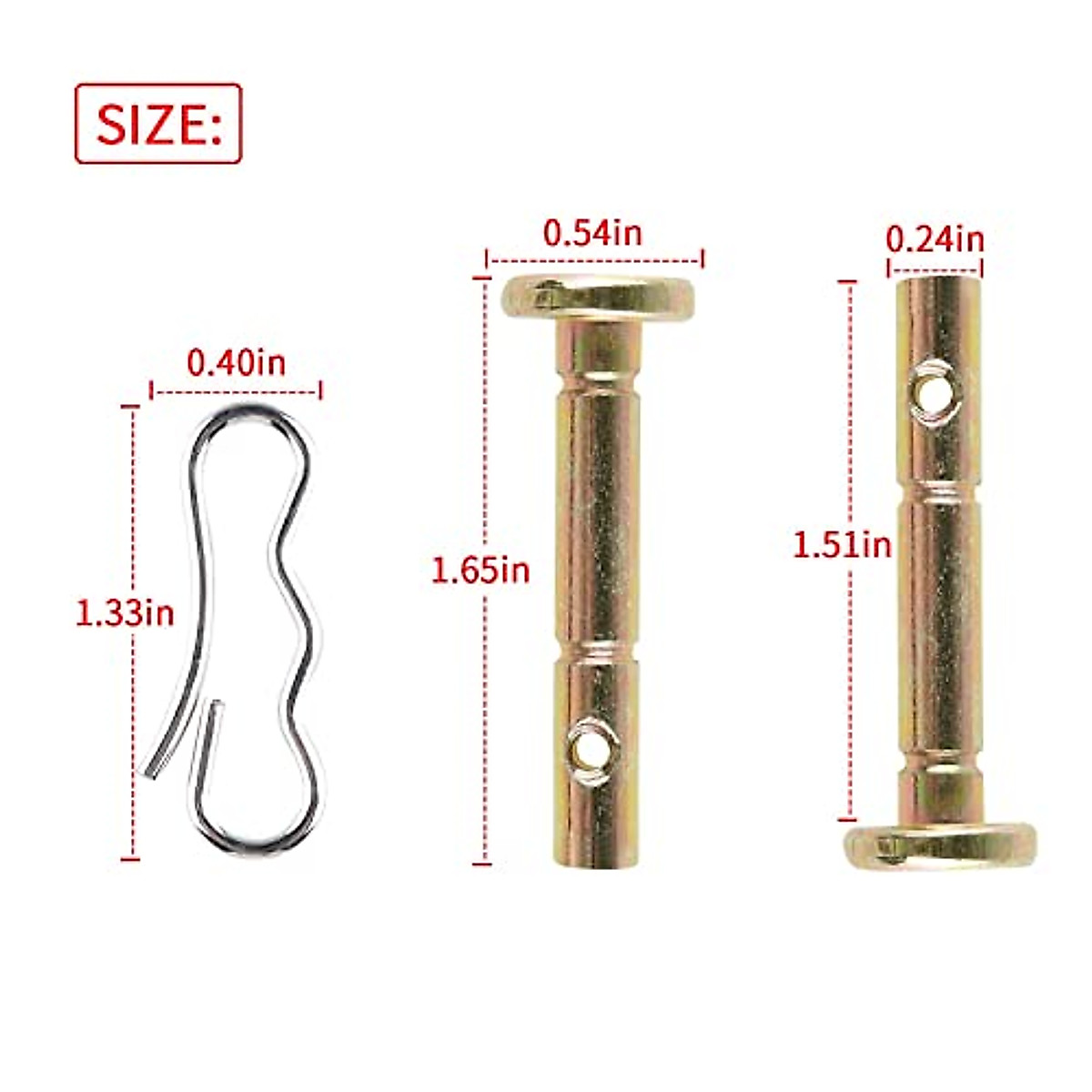 22 Pcs Shear Pin+ 22 Pcs Cotter Pin for Snowblower, Replace 738-04124 & 714-04040, Compatible with MTD Craftsman Cub Cadet Troy-Bilt Snow Throwers, Premium Shear Pins Replacement for Winter Snow Day