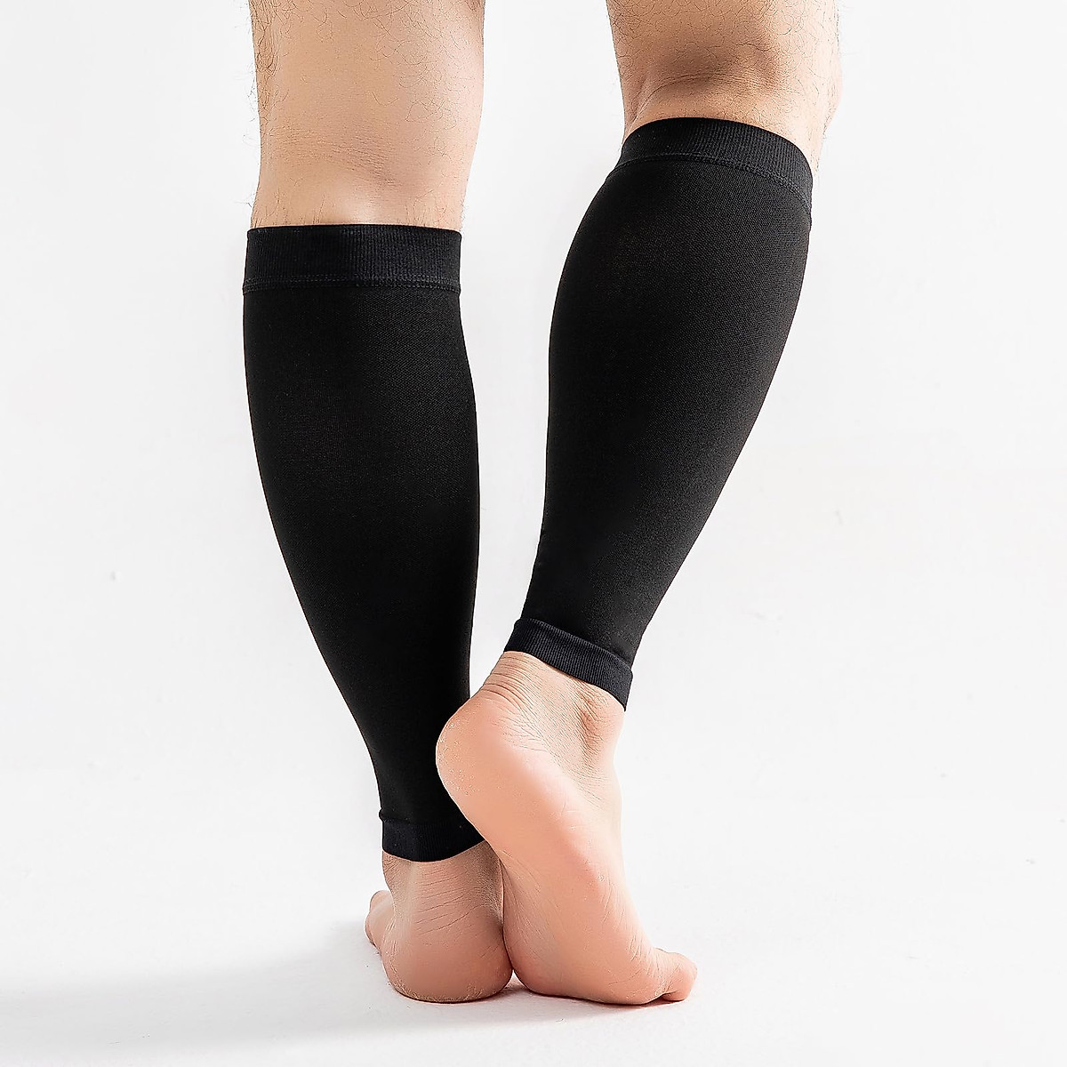 EVOPLECI 15-20mmHg 1 Pair Men and Women Wide Calf Sleeve Brace Compression Socks for Leg Support, Pain Relief