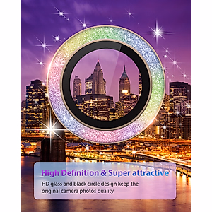 LRONFIEE for iPhone 14 Pro and iPhone 14 Pro Max Camera Lens Protector Aluminium Alloy Tempered Glass Camera Cover for iPhone 14 Pro Max 6.7"/ 14 Pro 6.1" (1 Set) CD Texture Gold