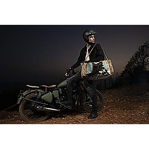 Myra Bag Floral Cowhide & Upcycled Canvas Travel Bag S-1160