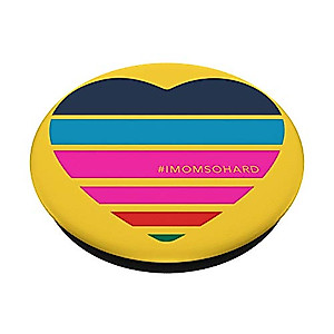 IMOMSOHARD Rainbow Heart (Yellow) PopSockets Stand for Smartphones and Tablets