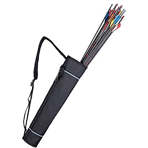 Syansju Archery Arrow Quiver, Backpack and Hip Dual-Use Style,Large Capacity Arrow Backpack Bag Recurve Bow Practice Target Nylon Arrow Bag Quiver (Black)