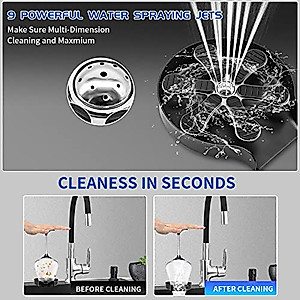 Grehge r for Kitchen Sink, Metal Sink Cup Cleaner, Bottles Washer for Sink, Cup Rinser Bar Glass Rinser Stainless Steel, Kitchen Sink Faucet Replacement Parts